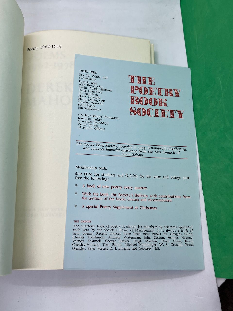 Derek Mahon Poems 1962-1978